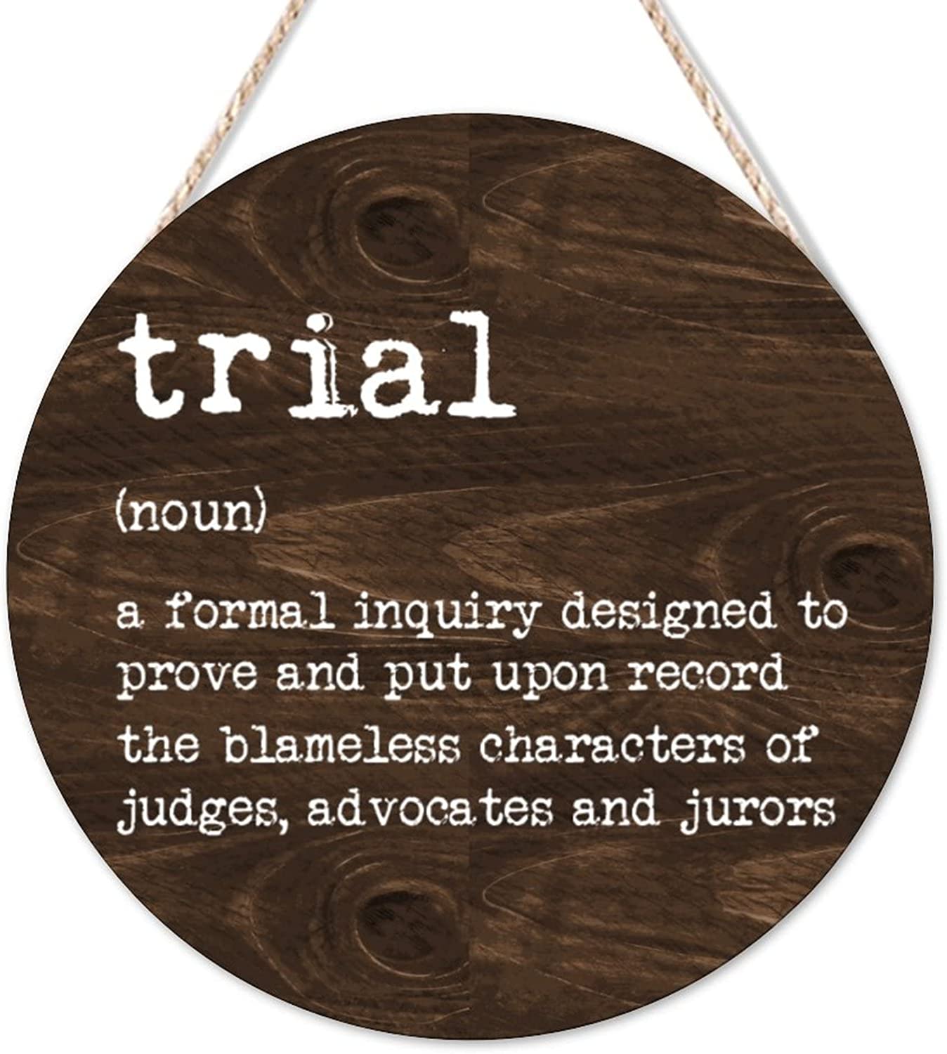 Welcome Sign Trial Definition Round Wooden Signs Vintage Word ...