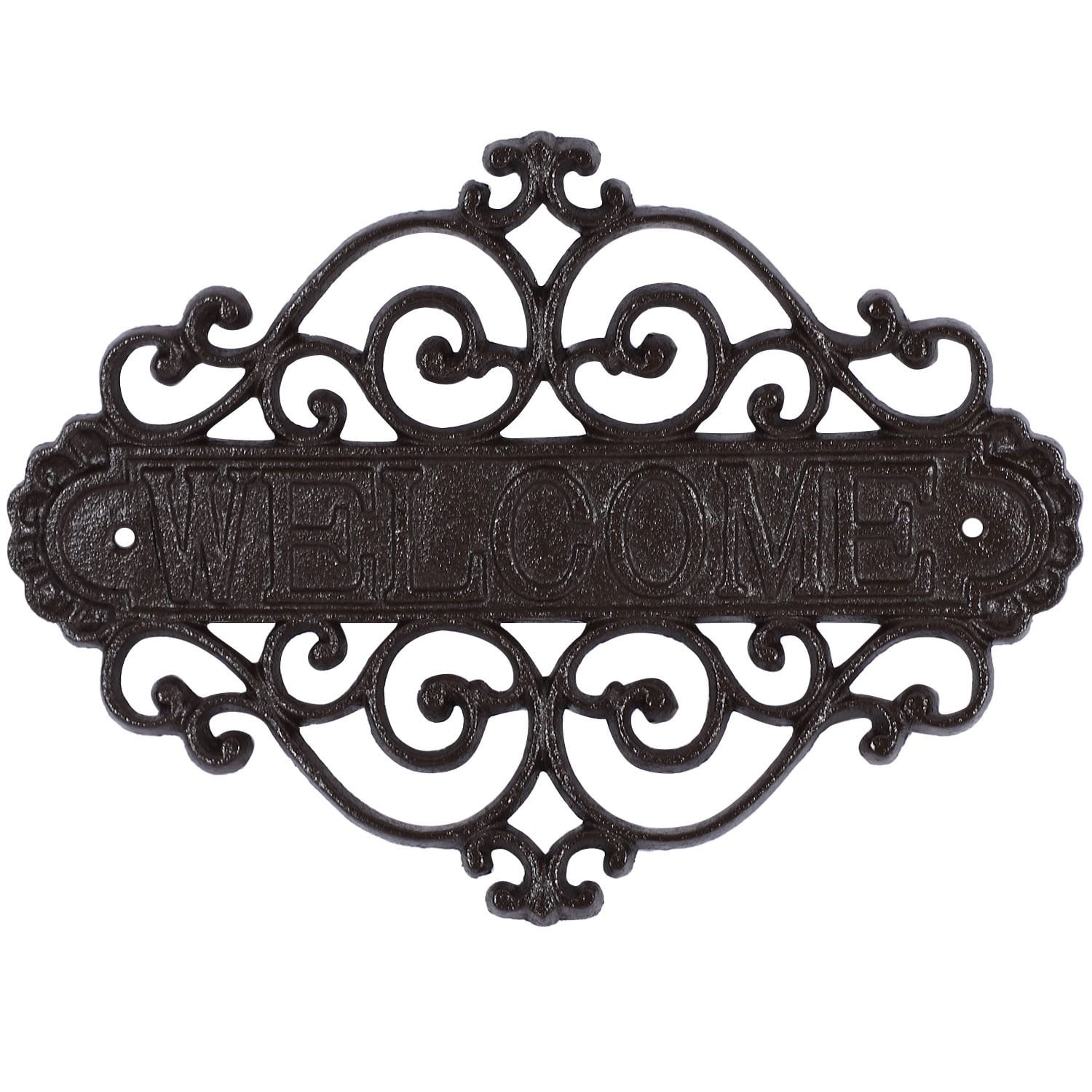 Welcome Sign Wall Plaque Home Garden Outdoor Hanging Decor Decorative ...