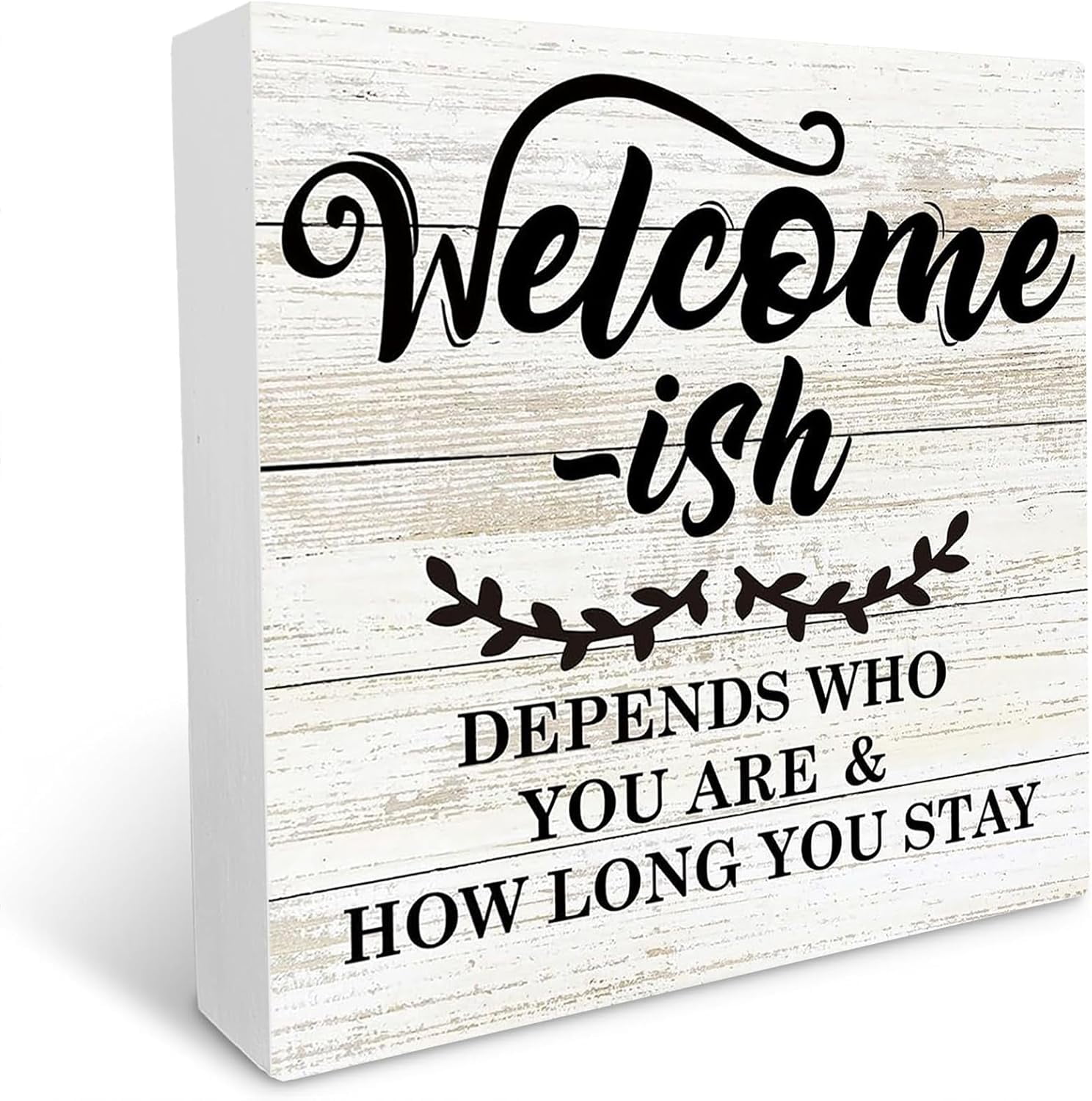 Welcome Sign Wood Box Plaque Table Art Sign Wood Sign Farmhouse Decor ...