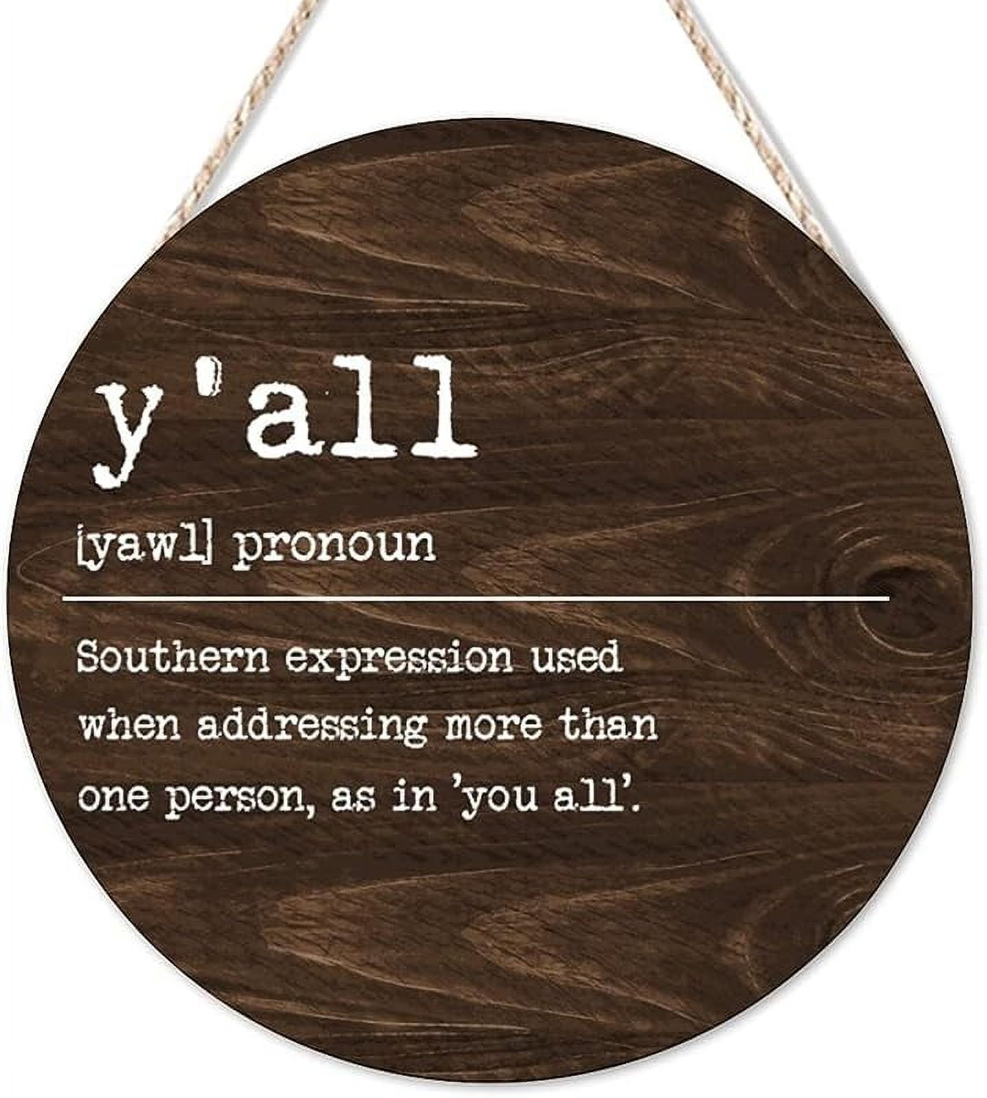 Welcome Sign You are Loved Round Wooden Signs Spring Blue Flower Wreath ...