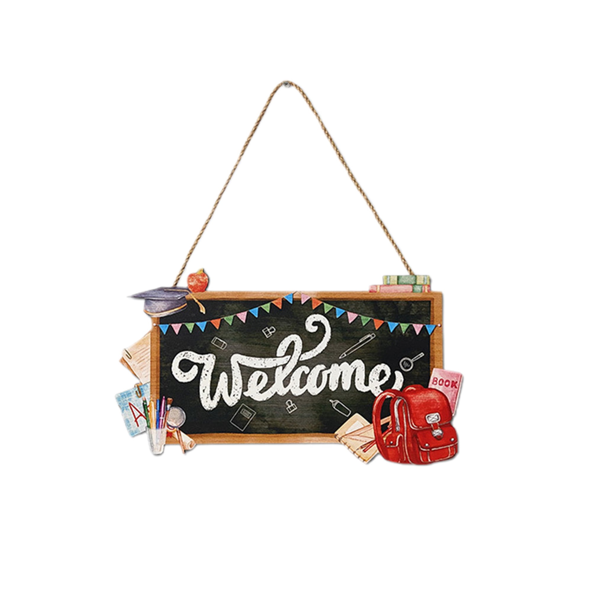Welcome Sign for Classroom Wooden Back to School Classroom Door Hanger ...