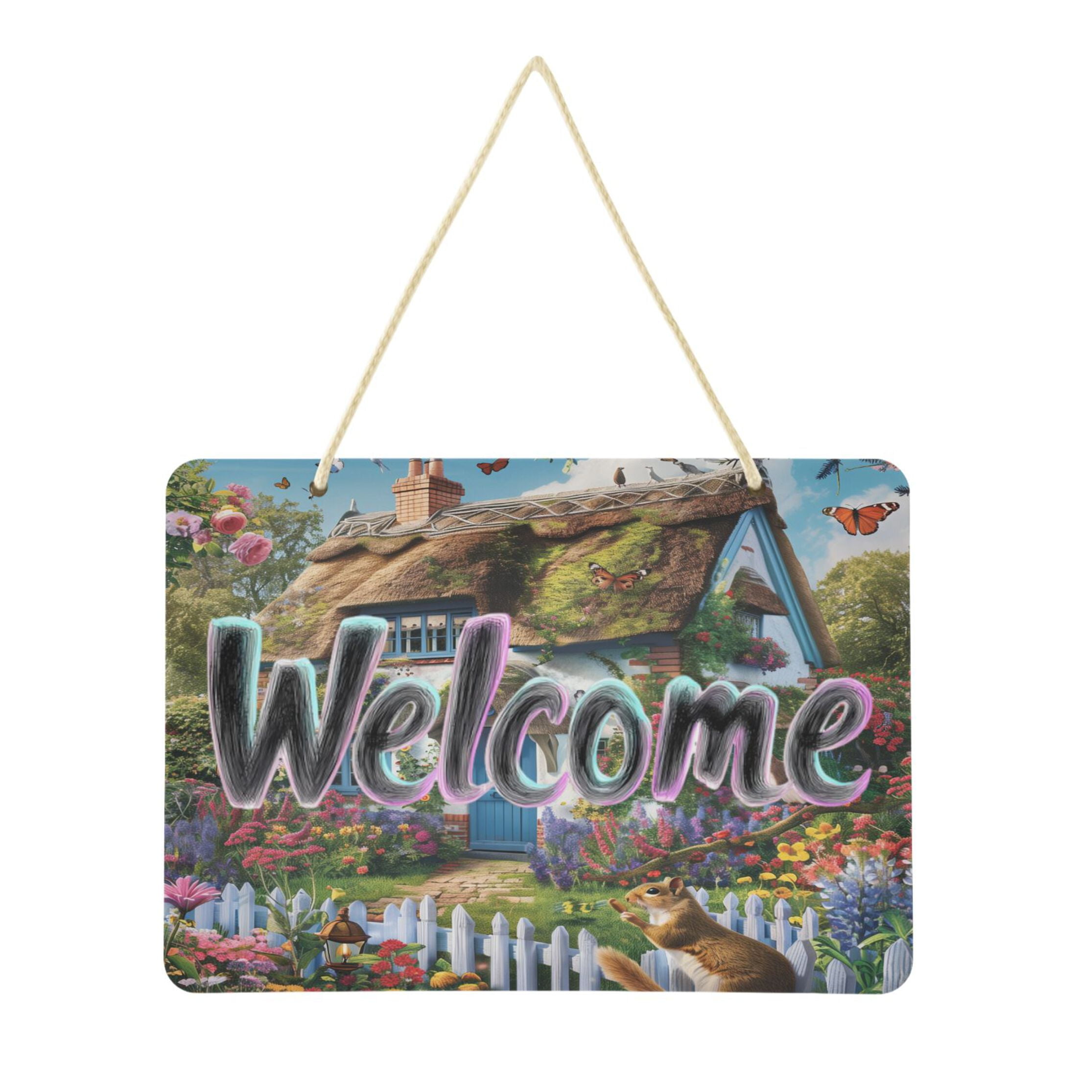 Welcome Sign for Front Door Farmhouse Wall Porch Fall Home Outside ...