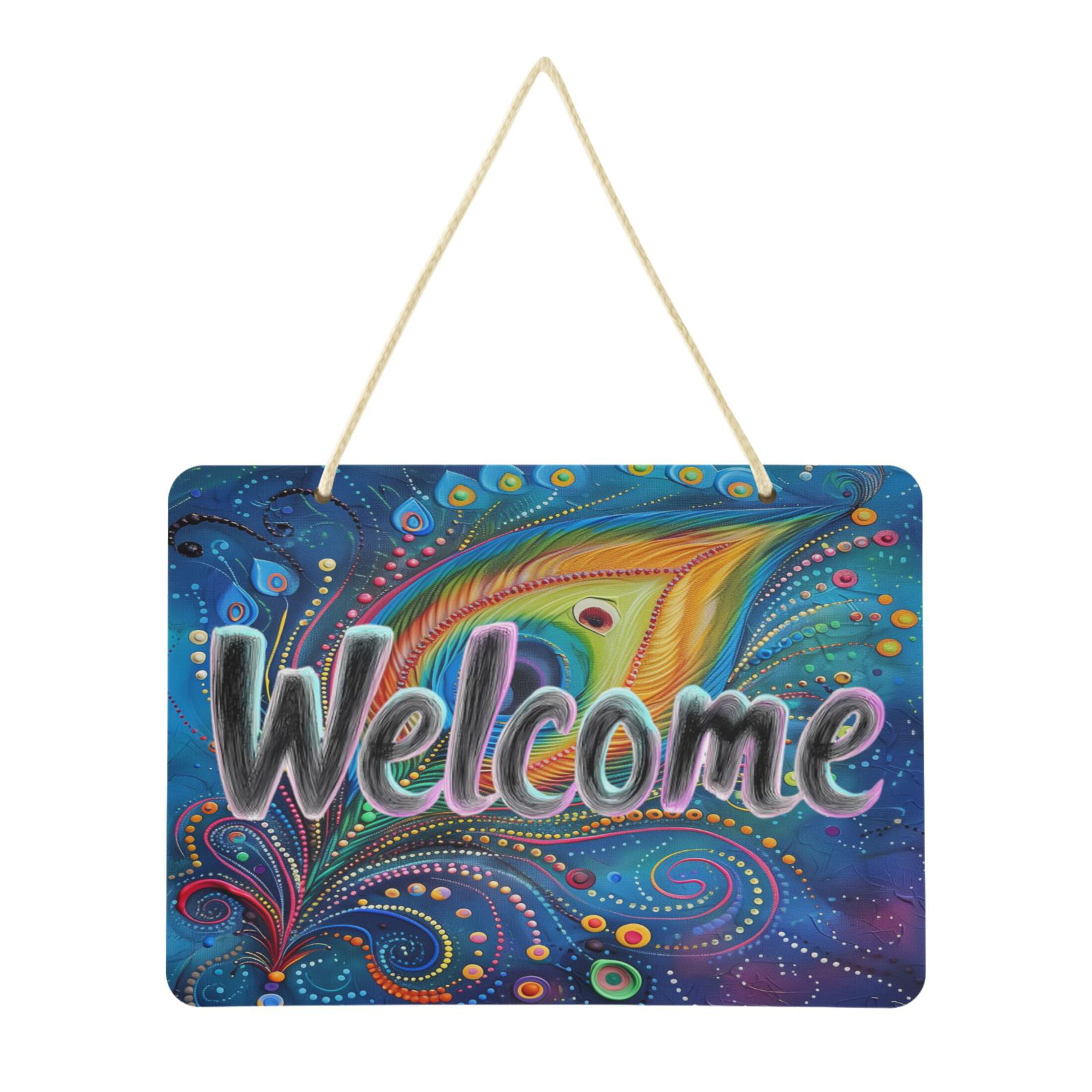 Welcome Sign for Front Door Farmhouse Wall Porch Fall Home Outside ...