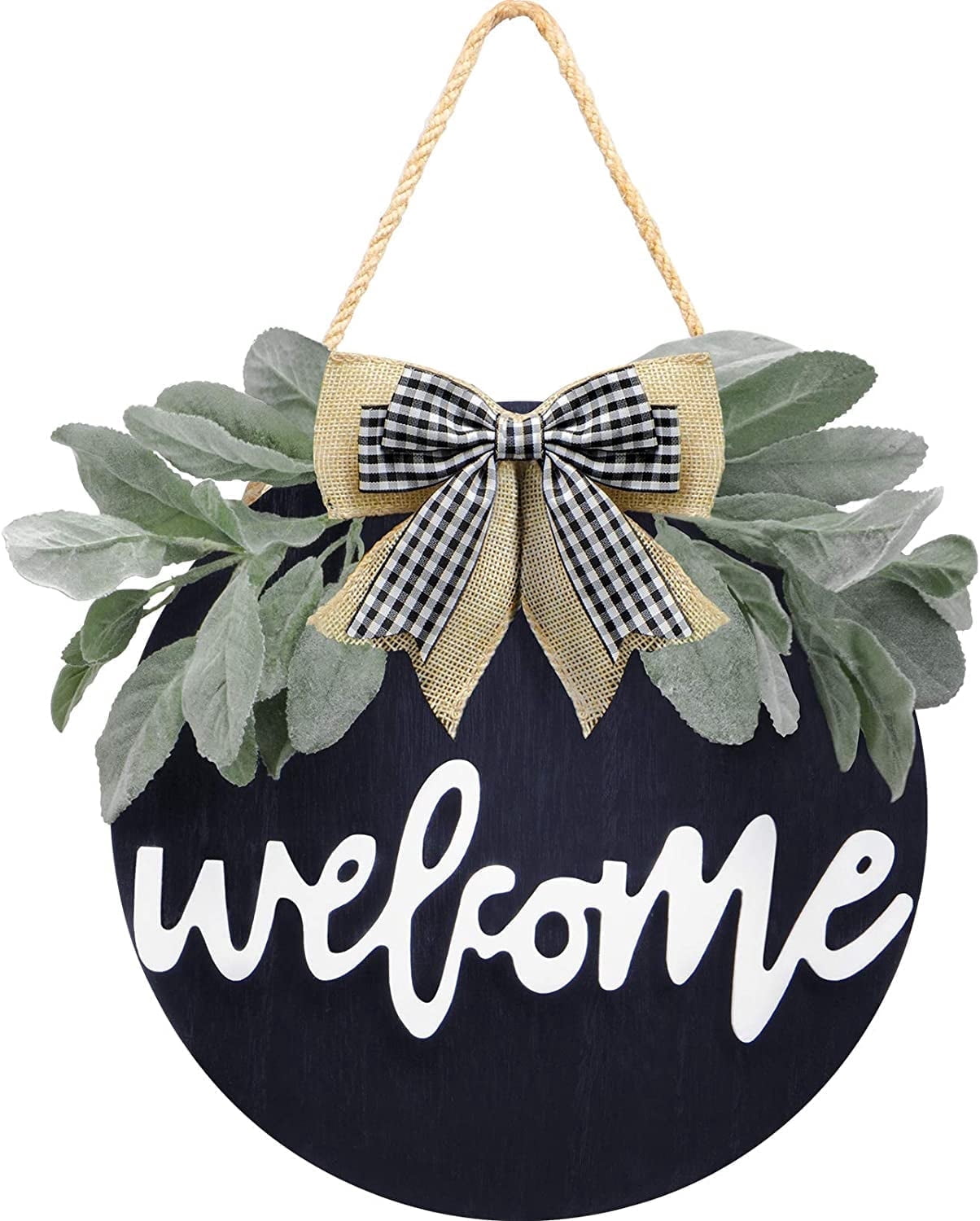 CJUAN Welcome Sign for Front Door, Farmhouse Porch Decor with ...
