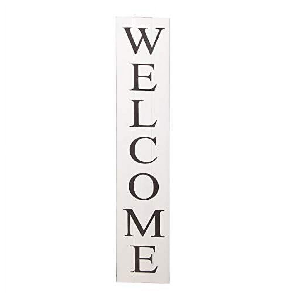 Welcome Sign for Front Door Porch – 5 Feet Tall, Vertical Wooden ...