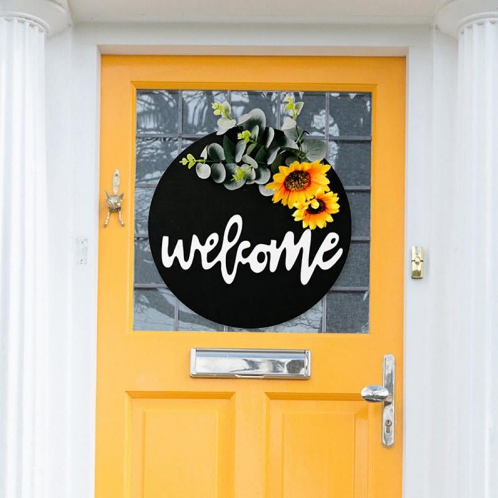 Welcome Sign for Front Door Porch Decor Farmhouse Wreath Wall Decor 12 ...