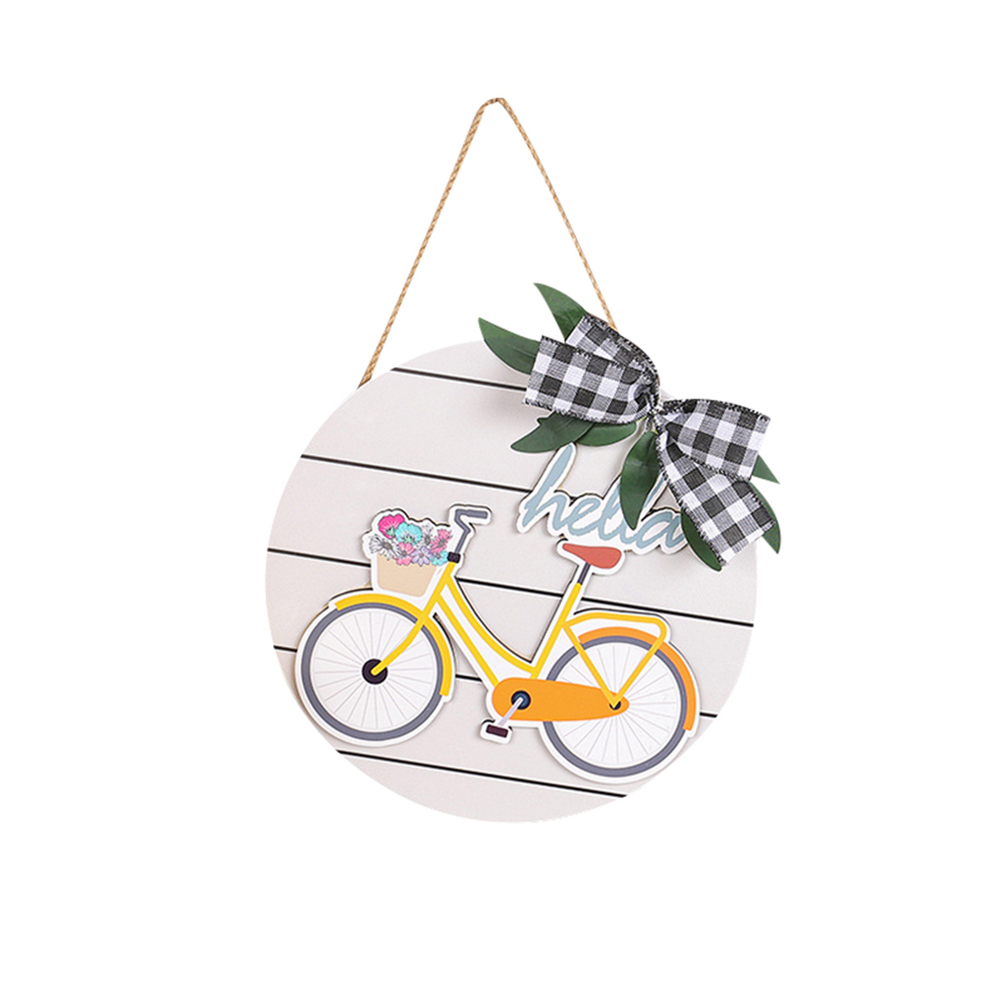 Welcome Sign for Front Door Round Wooden Hanging Rustic Door Sign ...