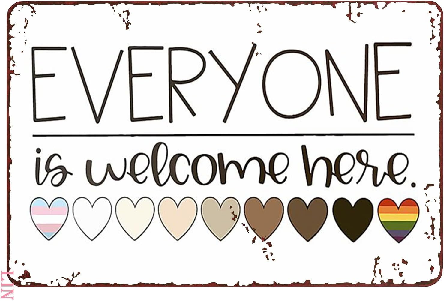 Welcome Signs for Home Decor Everyone Is Welcome Here Metal Signs ...