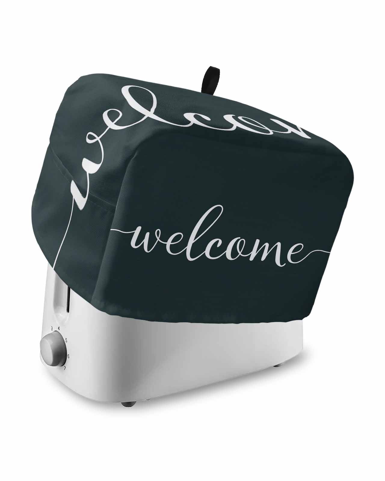 Welcome Small Toaster Cover 2 Slice, Kitchen Appliance Covers, Black ...