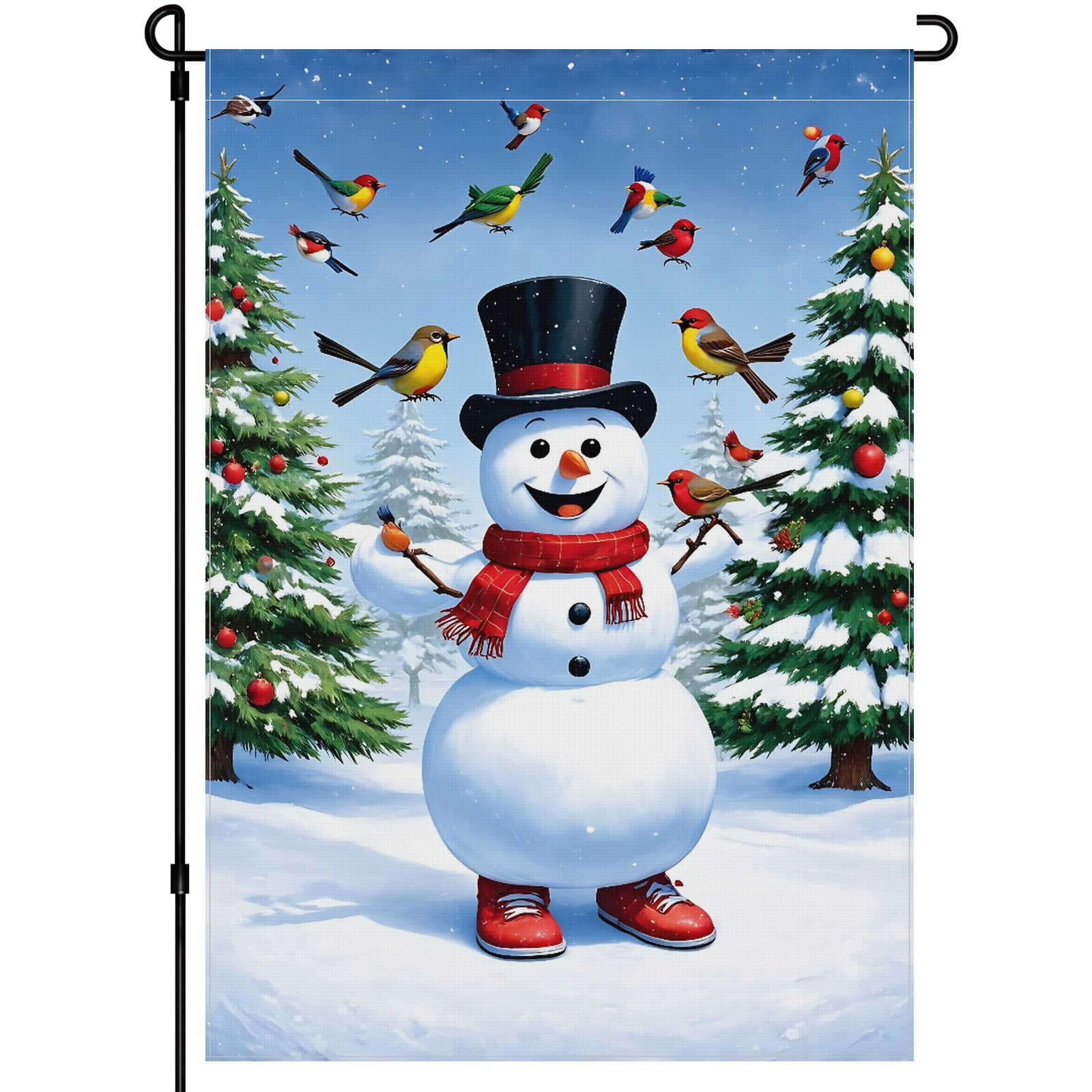 Christmas Decoration Festive Snowman Christmas Door Banner Polyester No ...