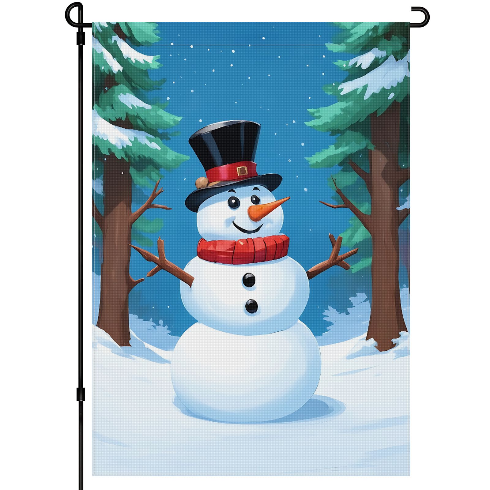 Welcome Snowman Outdoor Garden Flags for House Lawn Outdoor Balcony ...
