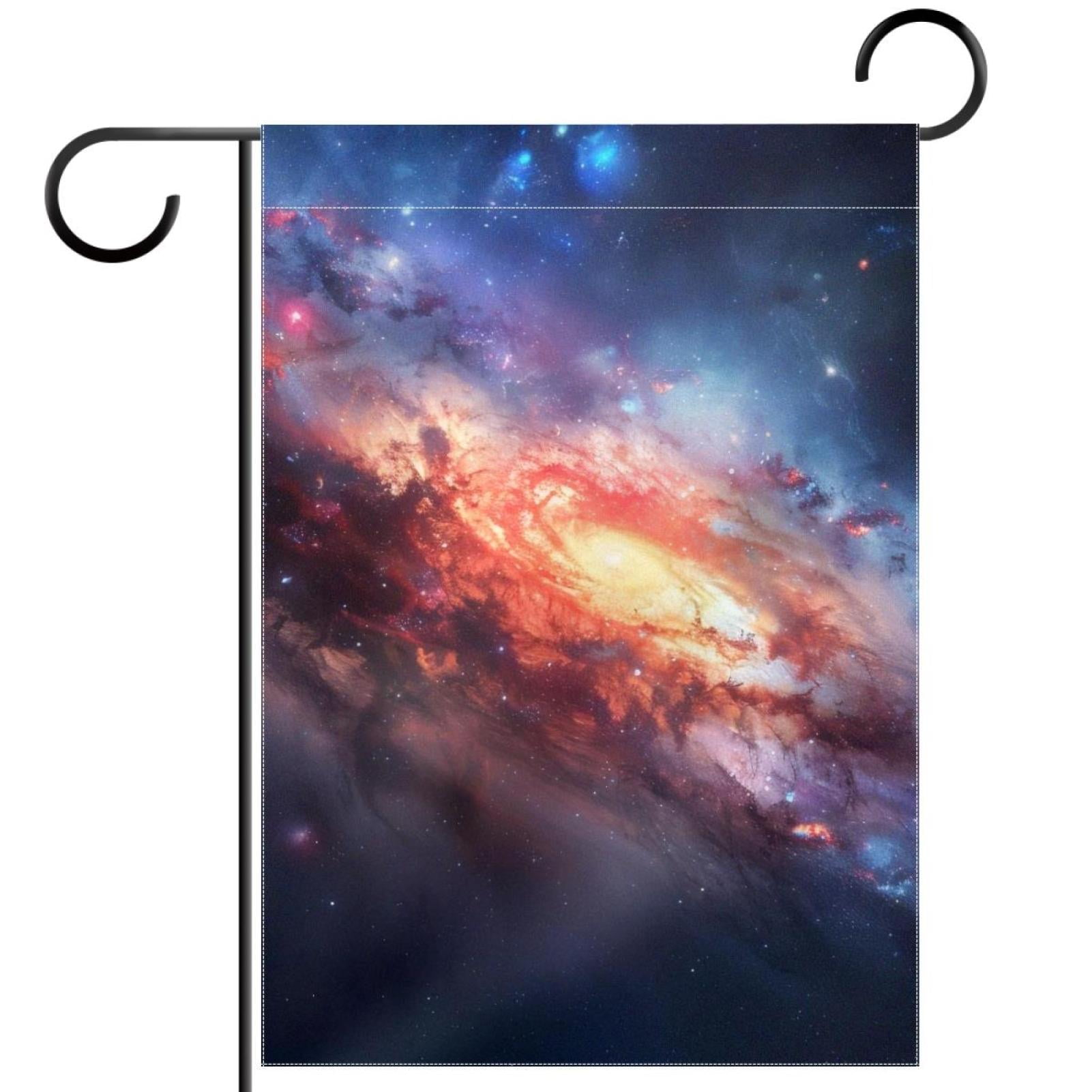Welcome Space Galaxy Constellation Garden Flag, Vertical Double Sided ...