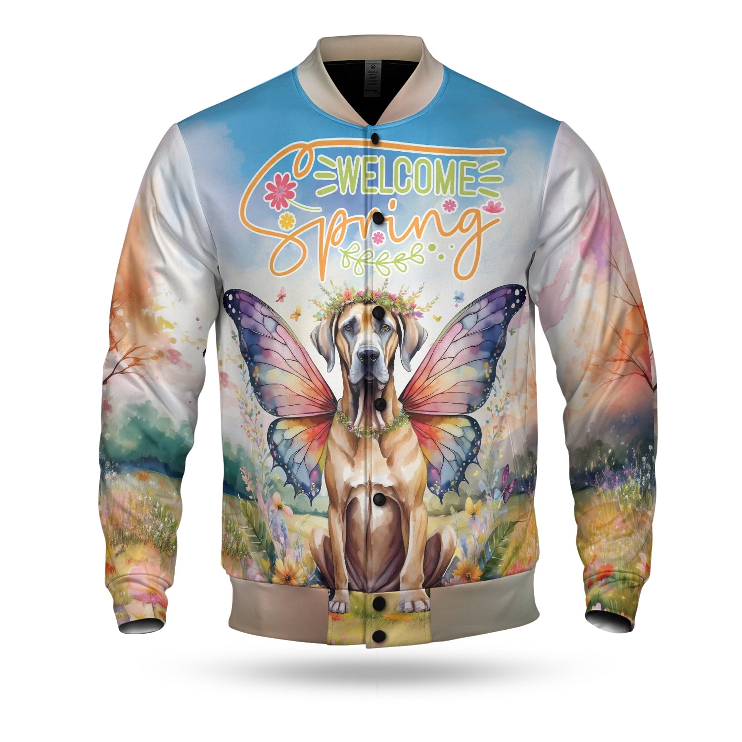 Welcome Spring Fairy Great Dane in Flower Meadow All Over Print 3D ...