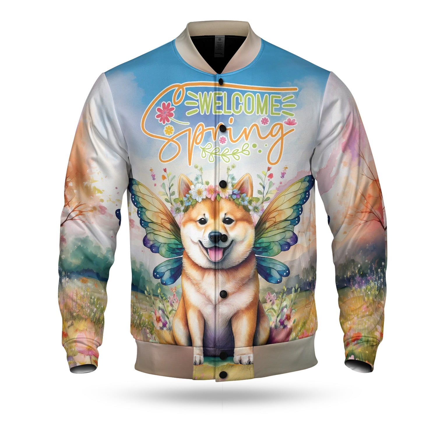 Welcome Spring Fairy Shiba Inu in Flower Meadow All Over Print 3D ...