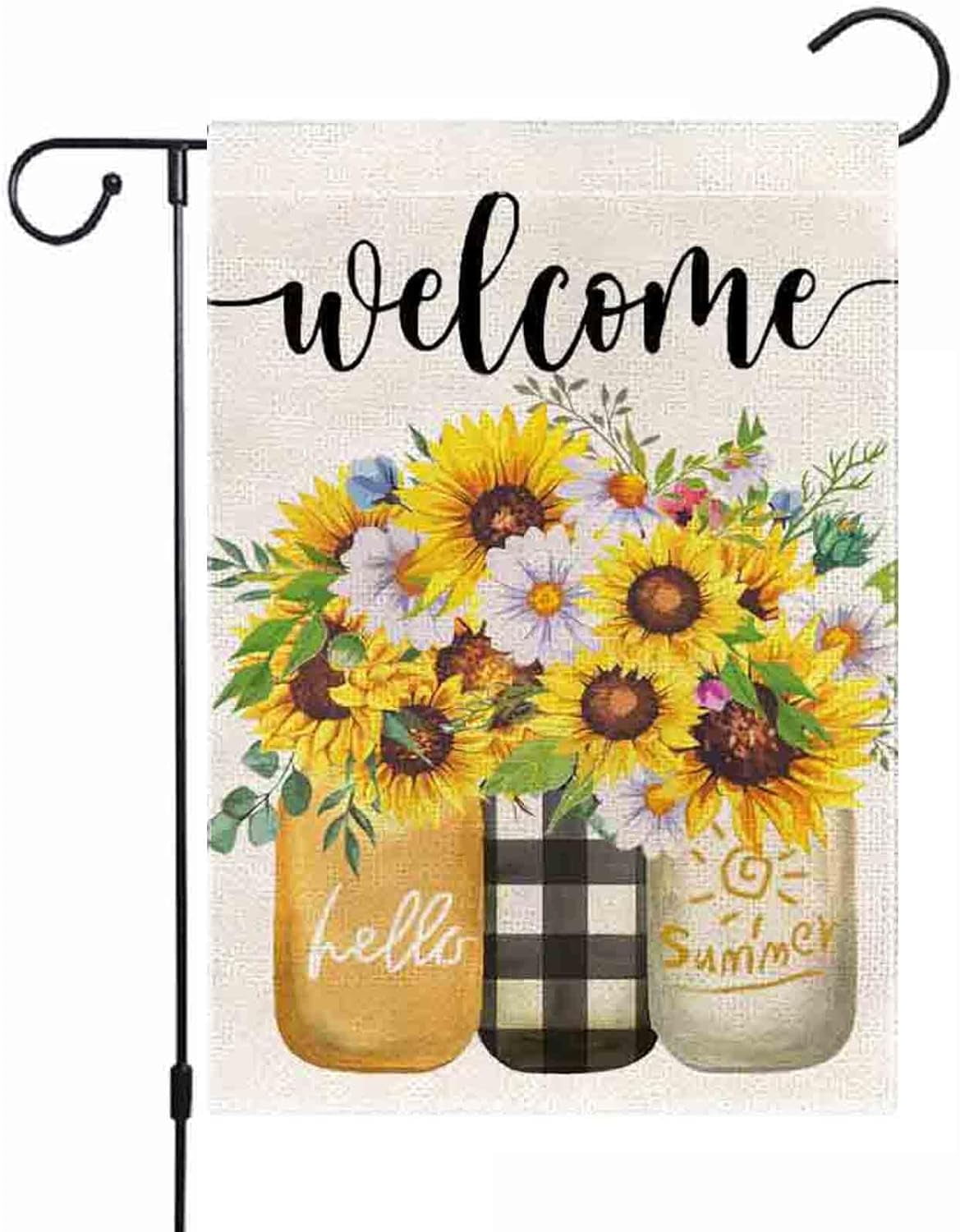 Welcome Spring Flower Garden Flag 12x18 Double Sided Vertical,Home Love ...