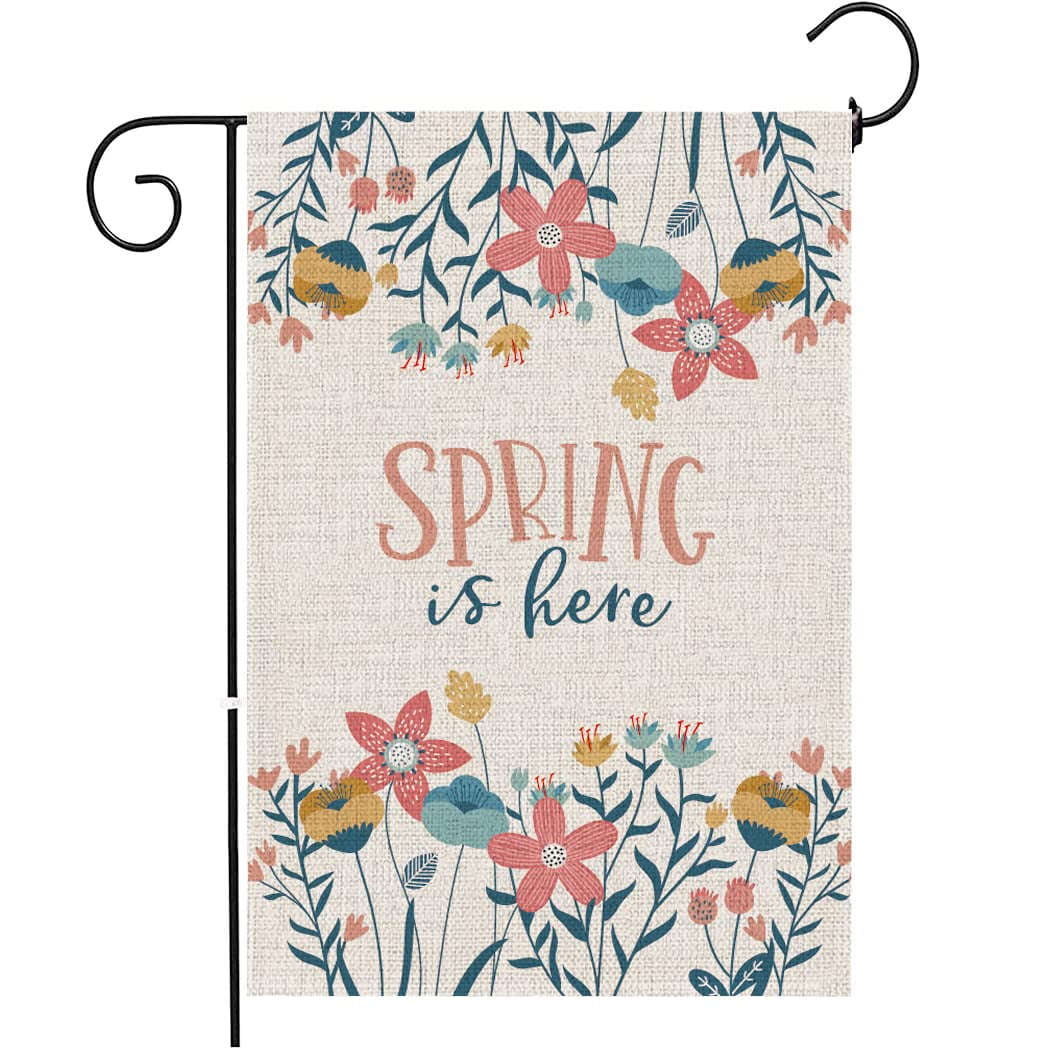 Welcome Spring Garden Flag, Double Sided Garden Decor, Welcome Garden ...
