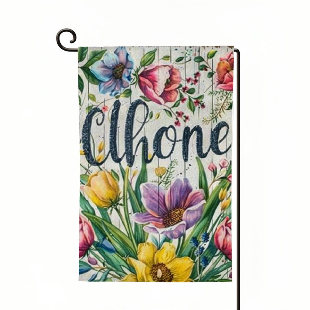 Welcome Spring Garden Flag Double Sided Vertical, Burlap Small Tulip ...