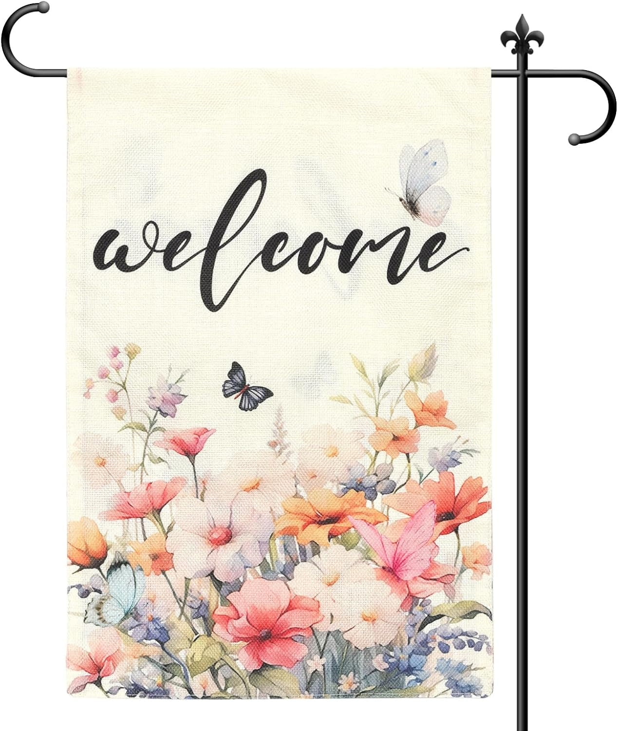 Welcome Spring Garden Flag,Welcome Spring Yard Flags 30x45 cm Double ...