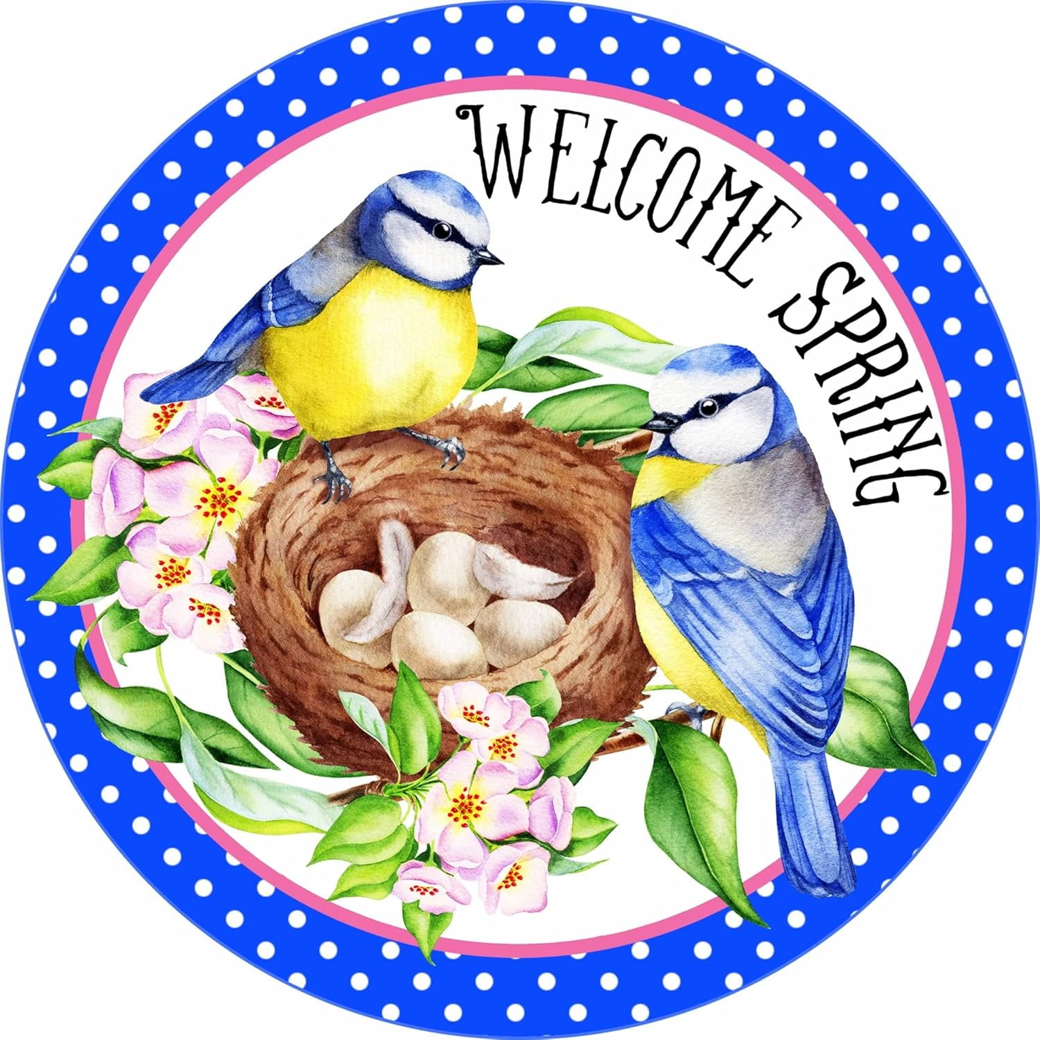Welcome Spring Sign Birds Sign Spring Summer Sign Everyday Sign Metal ...
