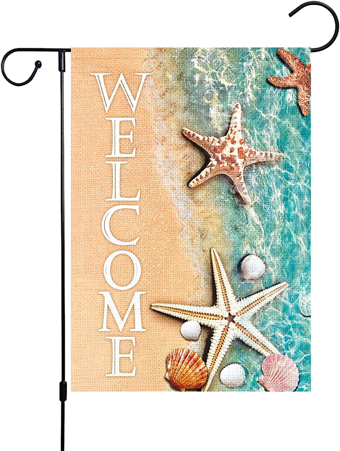 Welcome Spring Summer Beach Garden Flag for Outside Double Sided ...