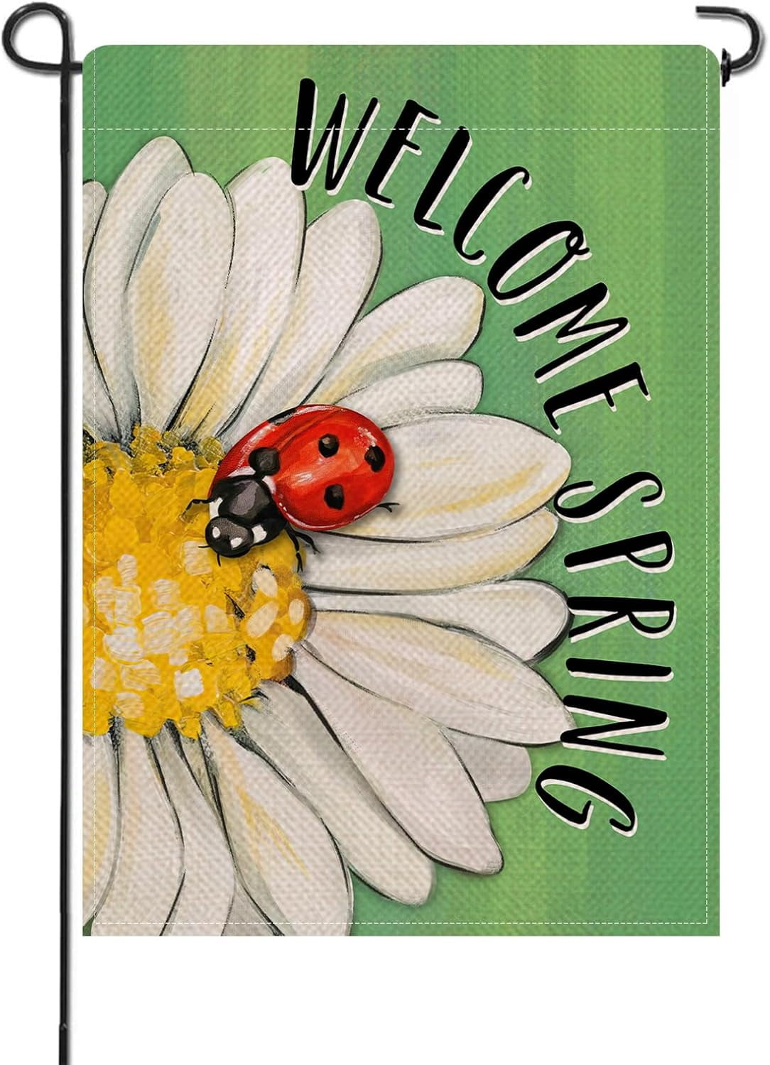 Welcome Spring Summer Daisy Flower Small Decorative Garden Flag, Floral ...