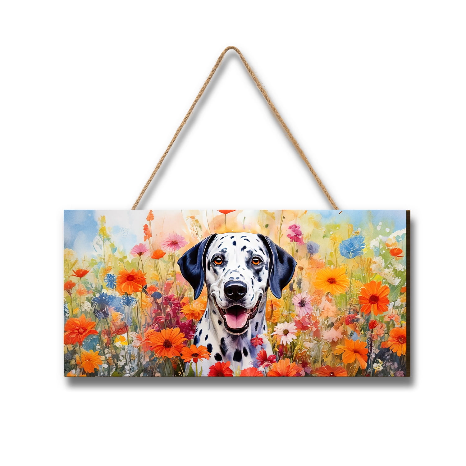 Welcome Spring Summer Dalmatian Portrait Flower Blue Sky Landscape Wood ...