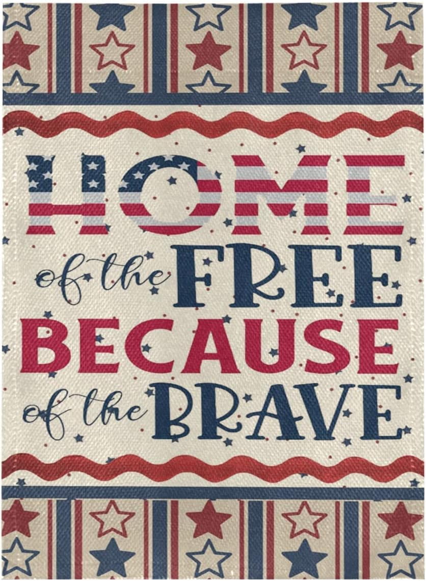 Welcome Spring Summer Dragonfly Butterfly Flowers Double Sided Garden ...