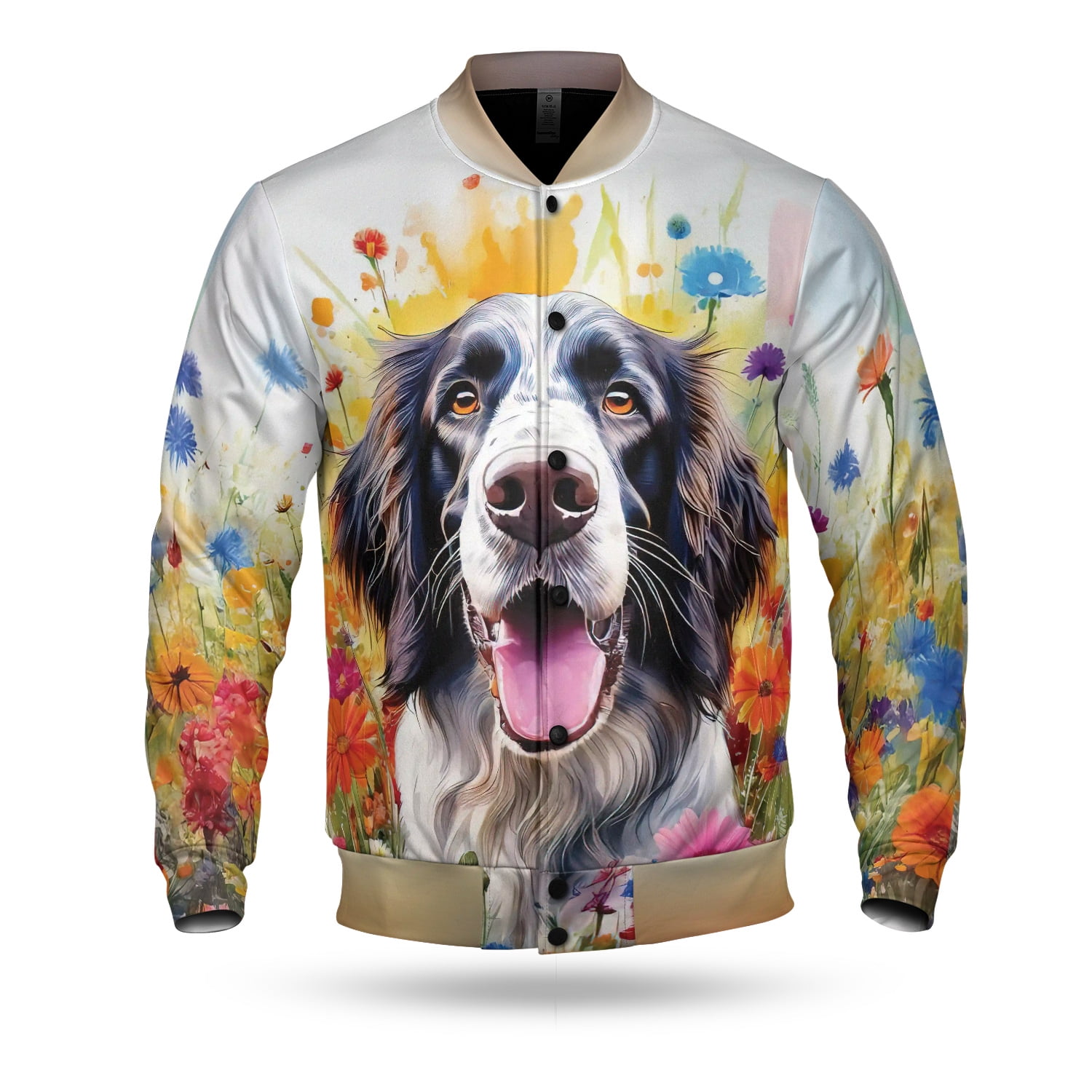 Welcome Spring Summer English Setter Portrait Flower Blue Sky All Over ...