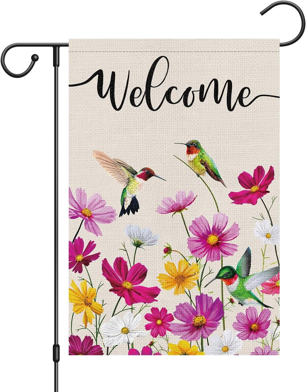 Welcome Spring Summer Garden Flag 12x18 Inch Double Sided Vertical ...
