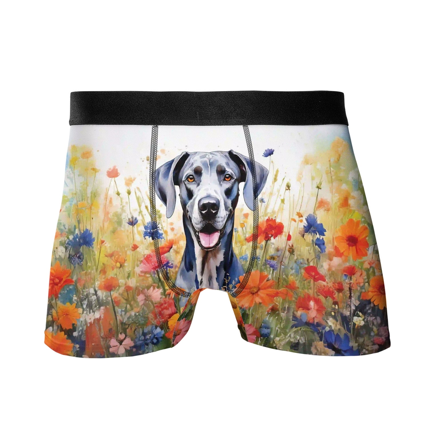 Welcome Spring Summer Great Dane Portrait Flower Blue Sky All Over ...