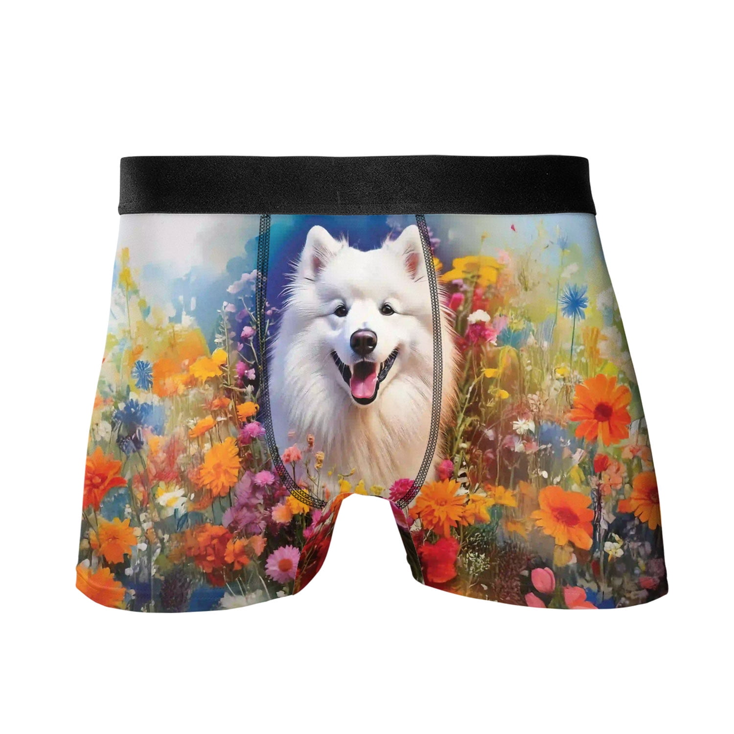 Welcome Spring Summer Samoyed Portrait Flower Blue Sky All Over Print ...