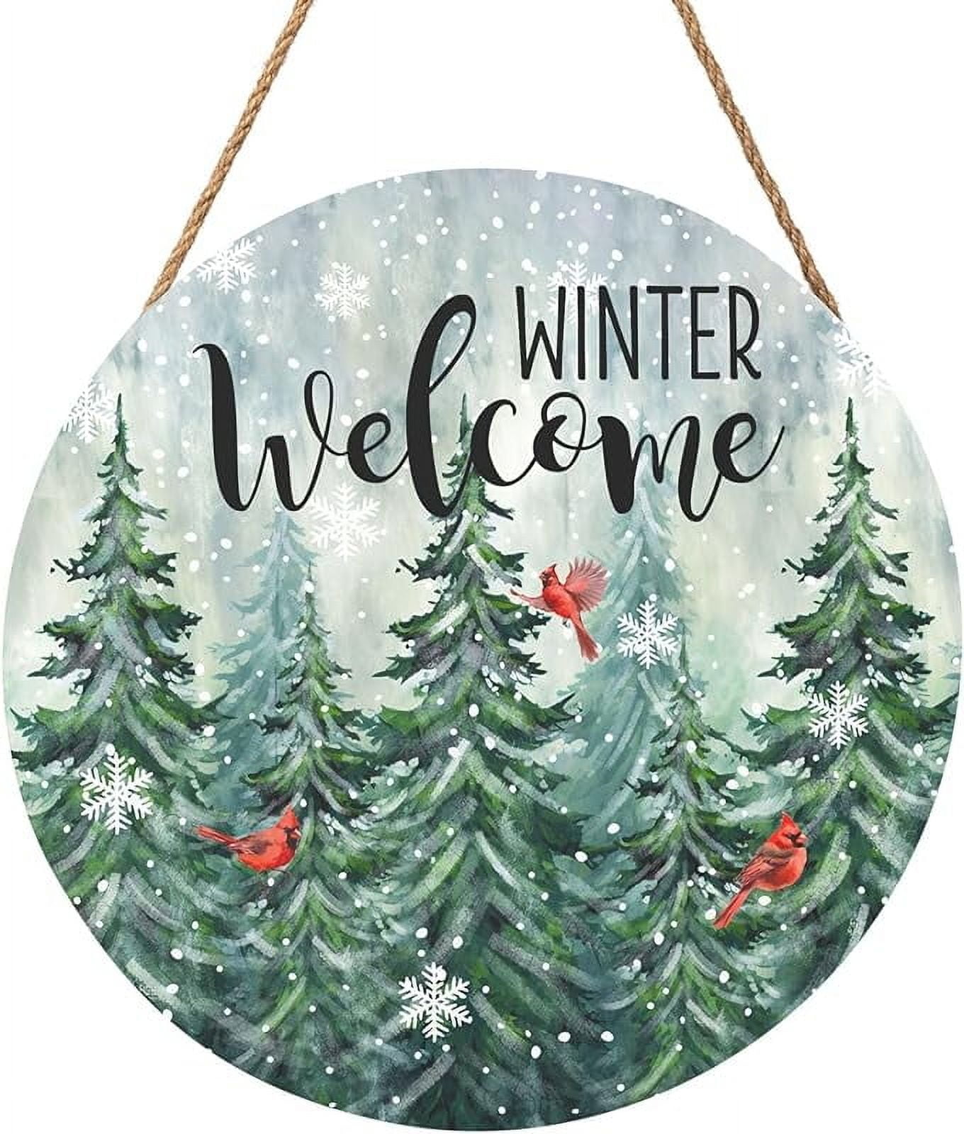 Welcome Spring Blue Purple Flowers Door Sign For Front Door Decor,Pansy ...