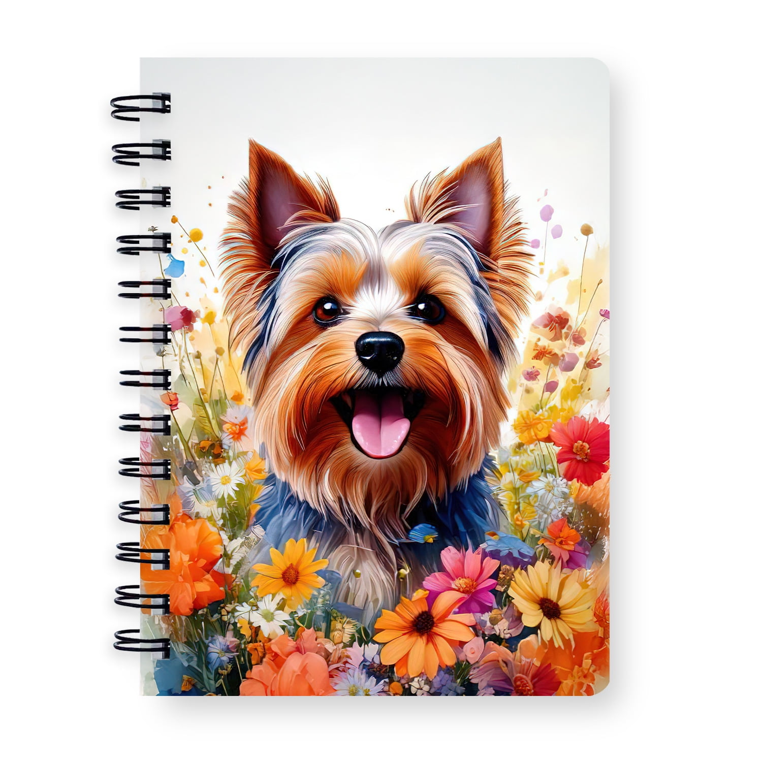 Welcome Spring Summer Yorkshire Terrier Portrait Flower Blue Sky Spiral ...