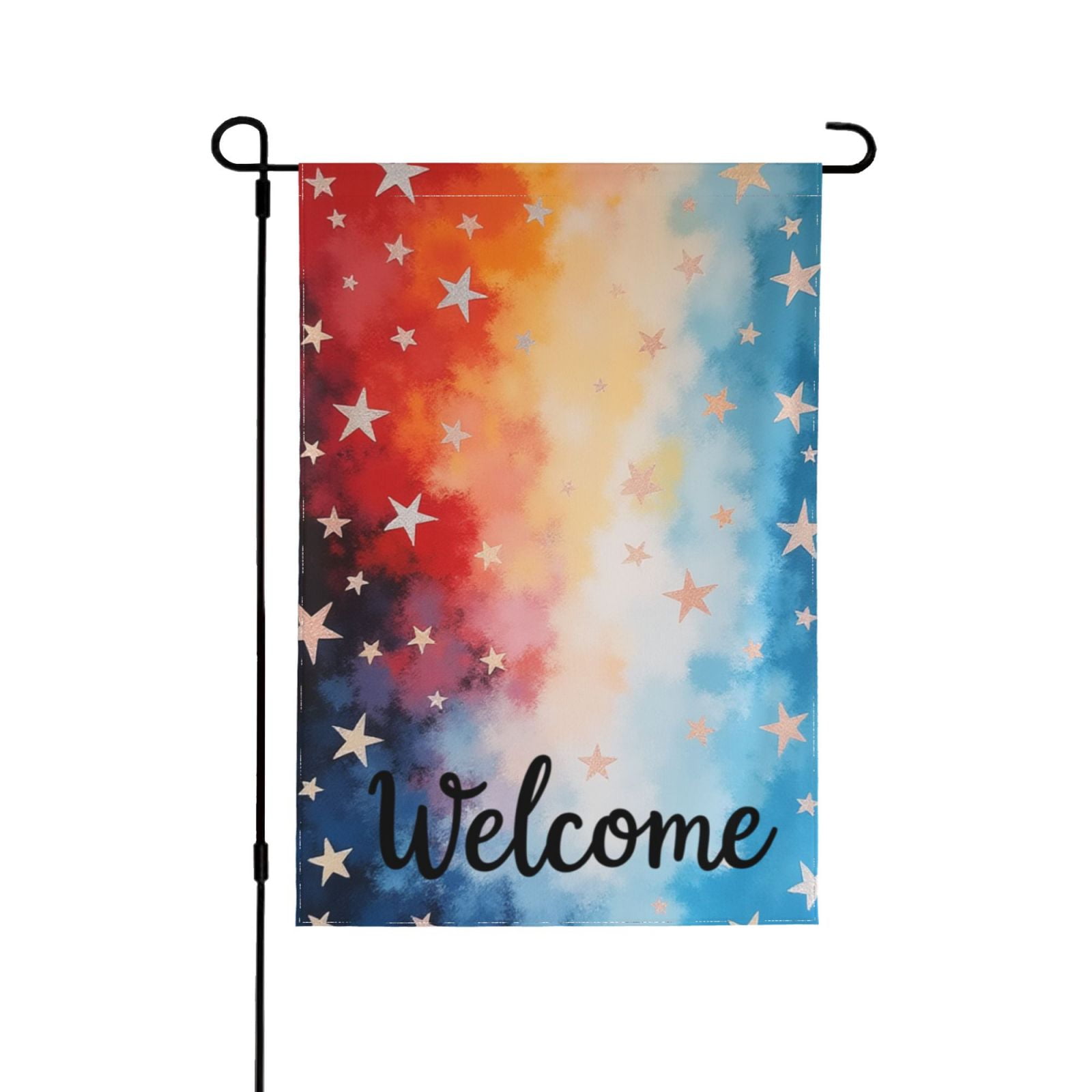 Welcome Starry Night Garden Flag 12x18 Inch Double Sided Outdoor Decor ...