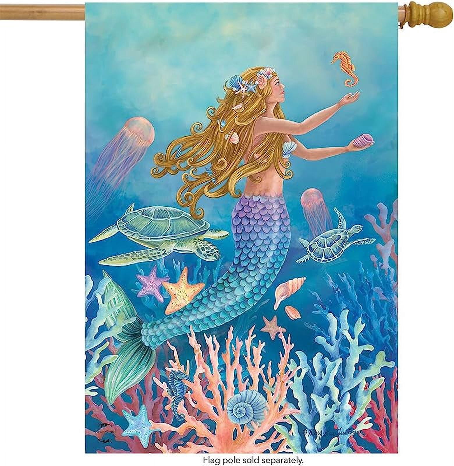 Welcome Summer Beach Coastal Nautical House Flag Double Sided, Ocean ...