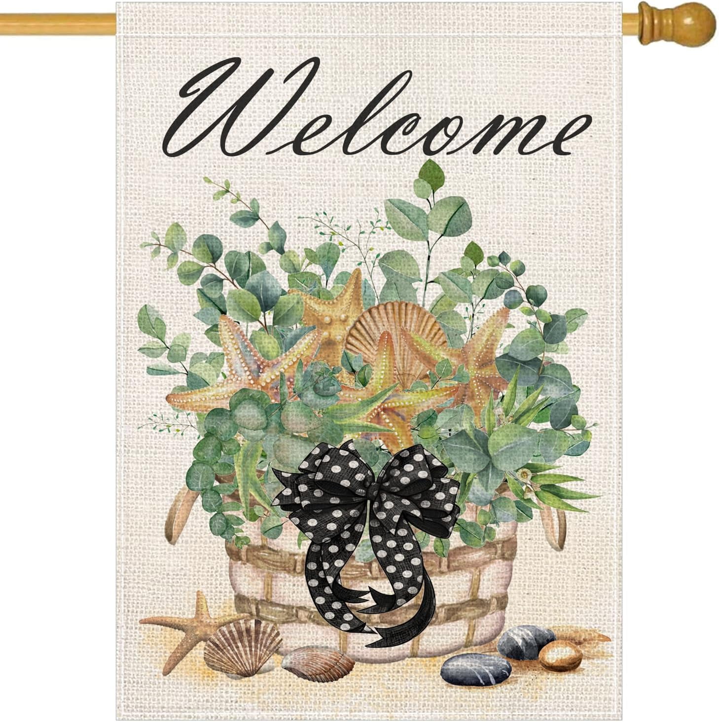 Welcome Summer Beach House Flag 28x40 Inch Double Sided Outside ...