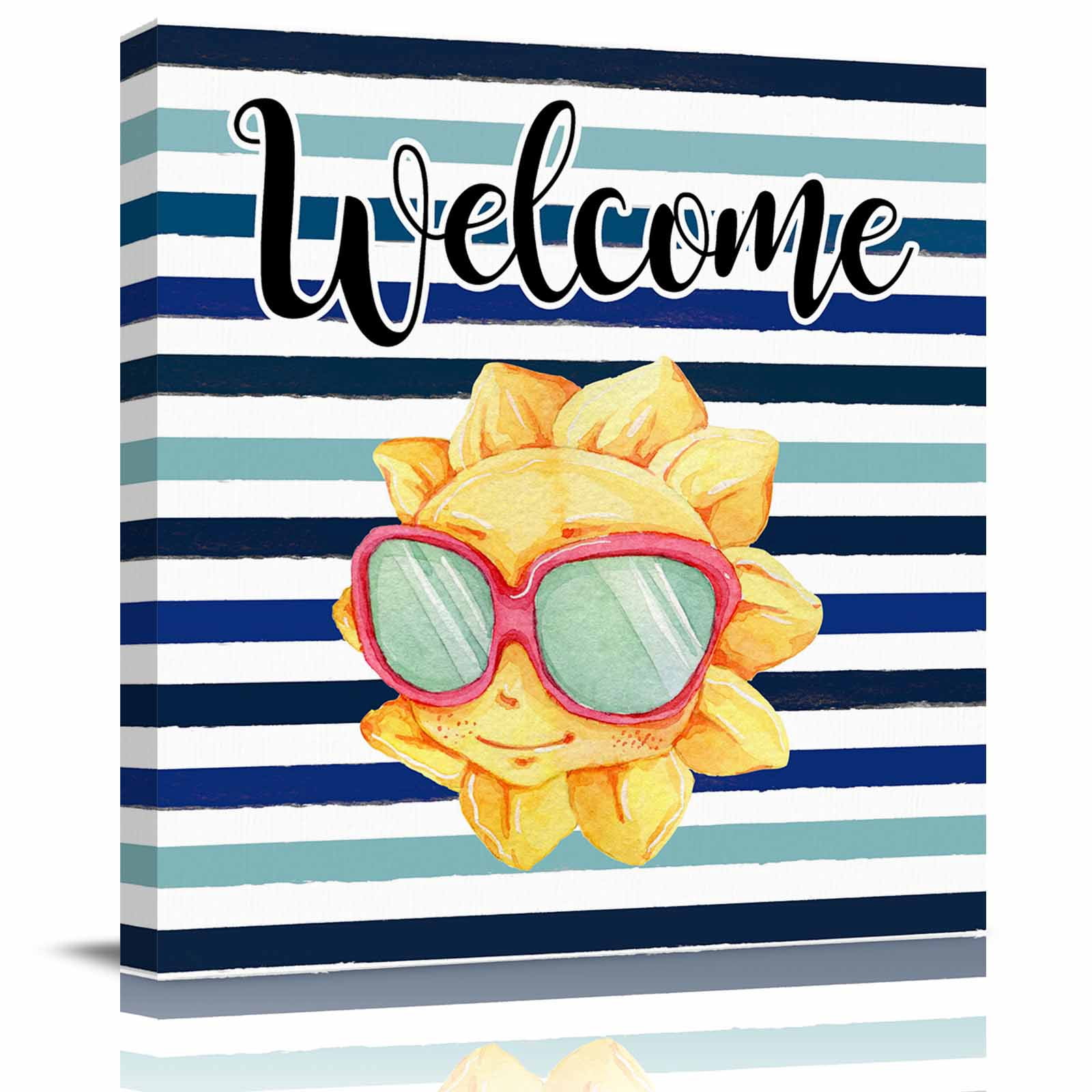 Welcome Summer Canvas Print Wall Art Painting, Modern Wall Decor for ...