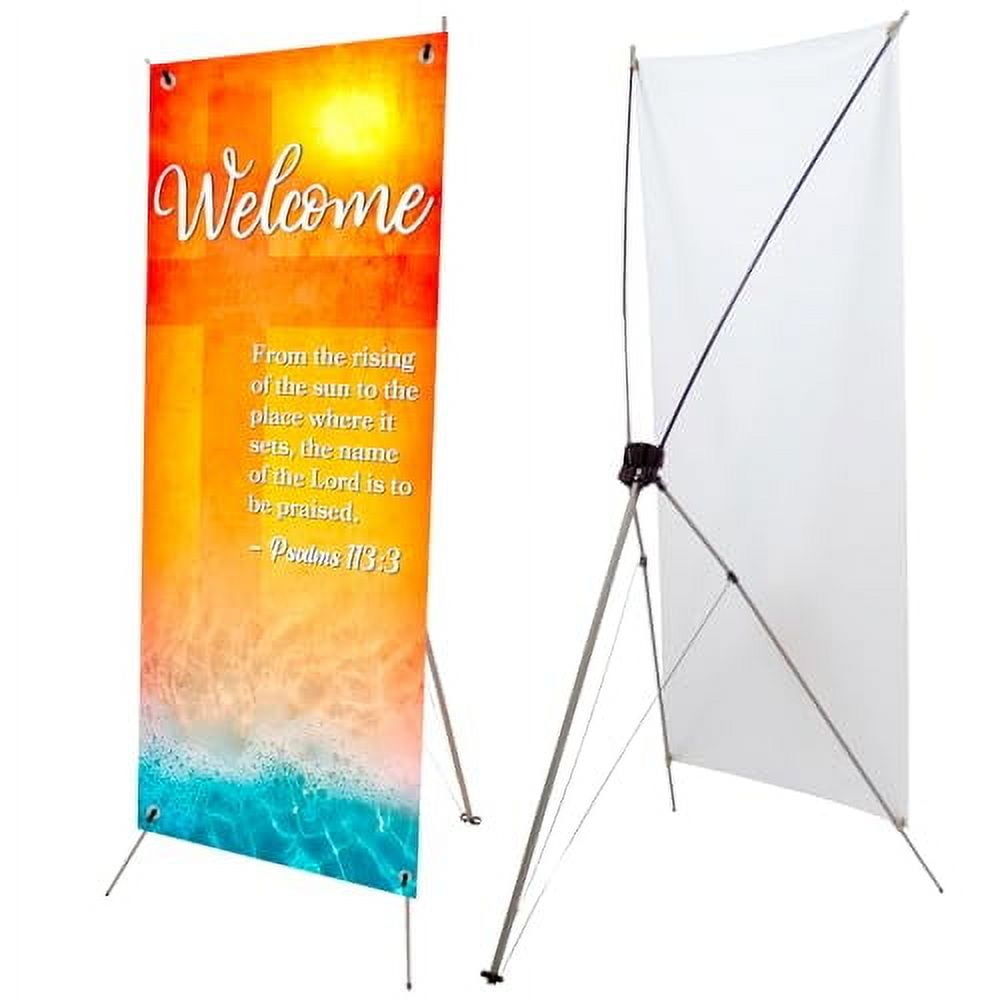 Welcome - Summer Psalms 2.5' x 6' Church X-Banner Kit (Printed in the ...