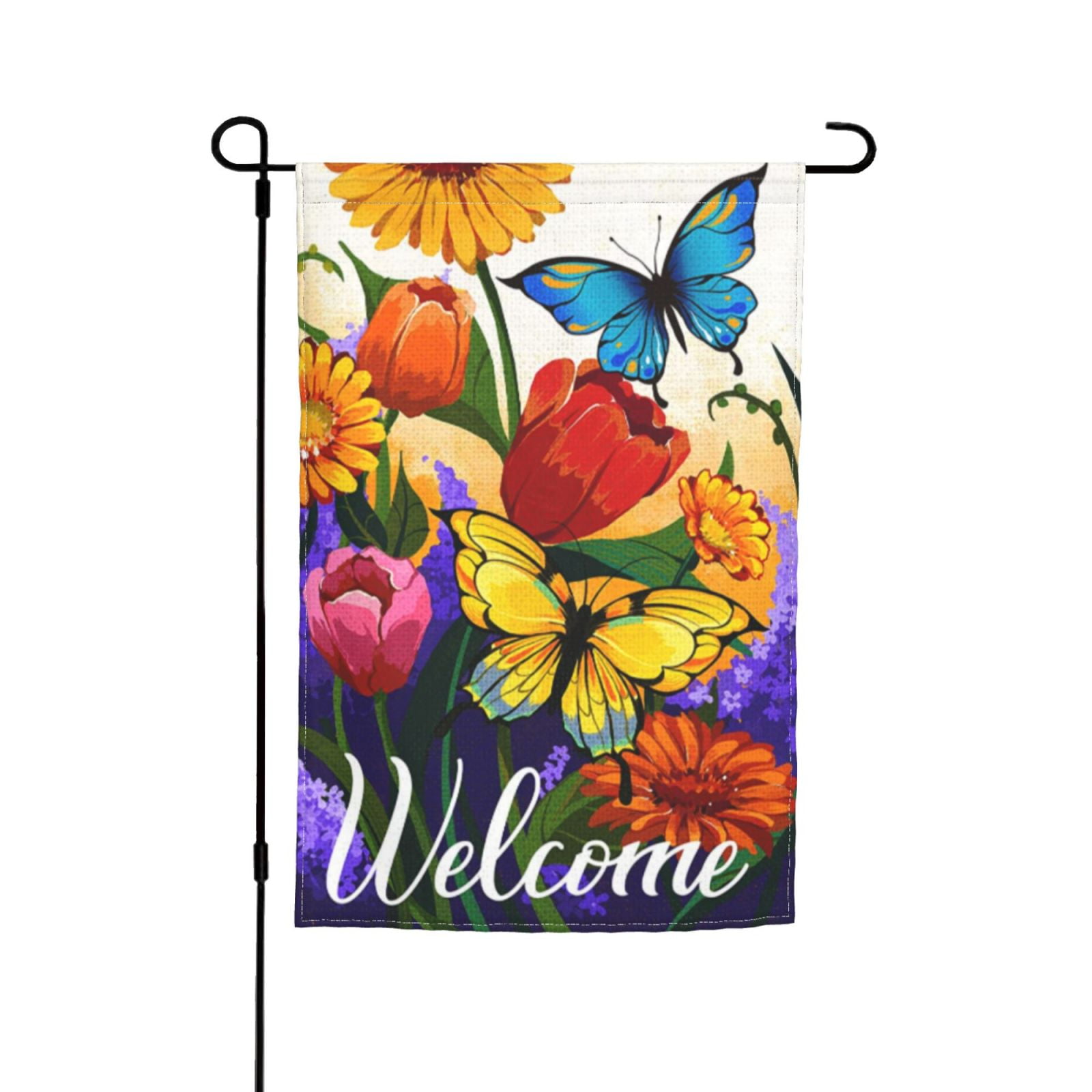 Welcome Summer Spring Floral Garden Flag 12x18 Double Sided,Spring ...