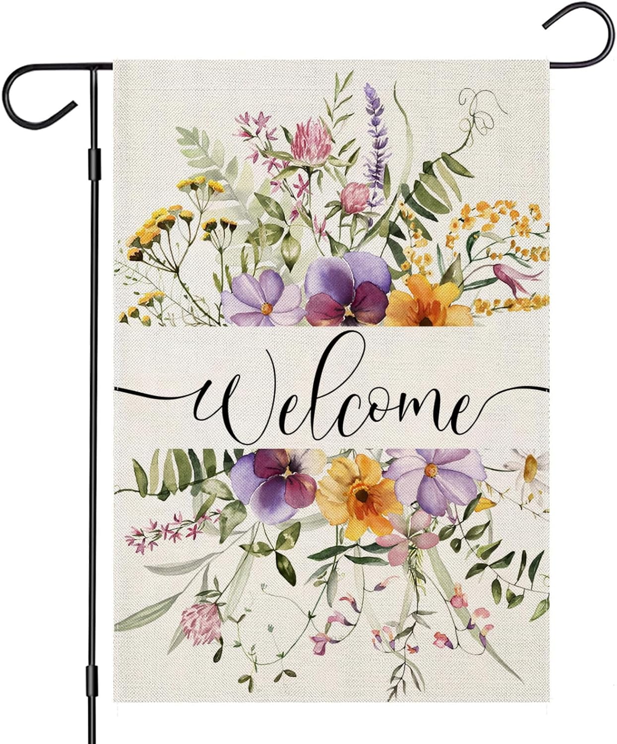 Welcome Summer Spring Garden Flags for Outside, Tulips Flowers in Mason ...
