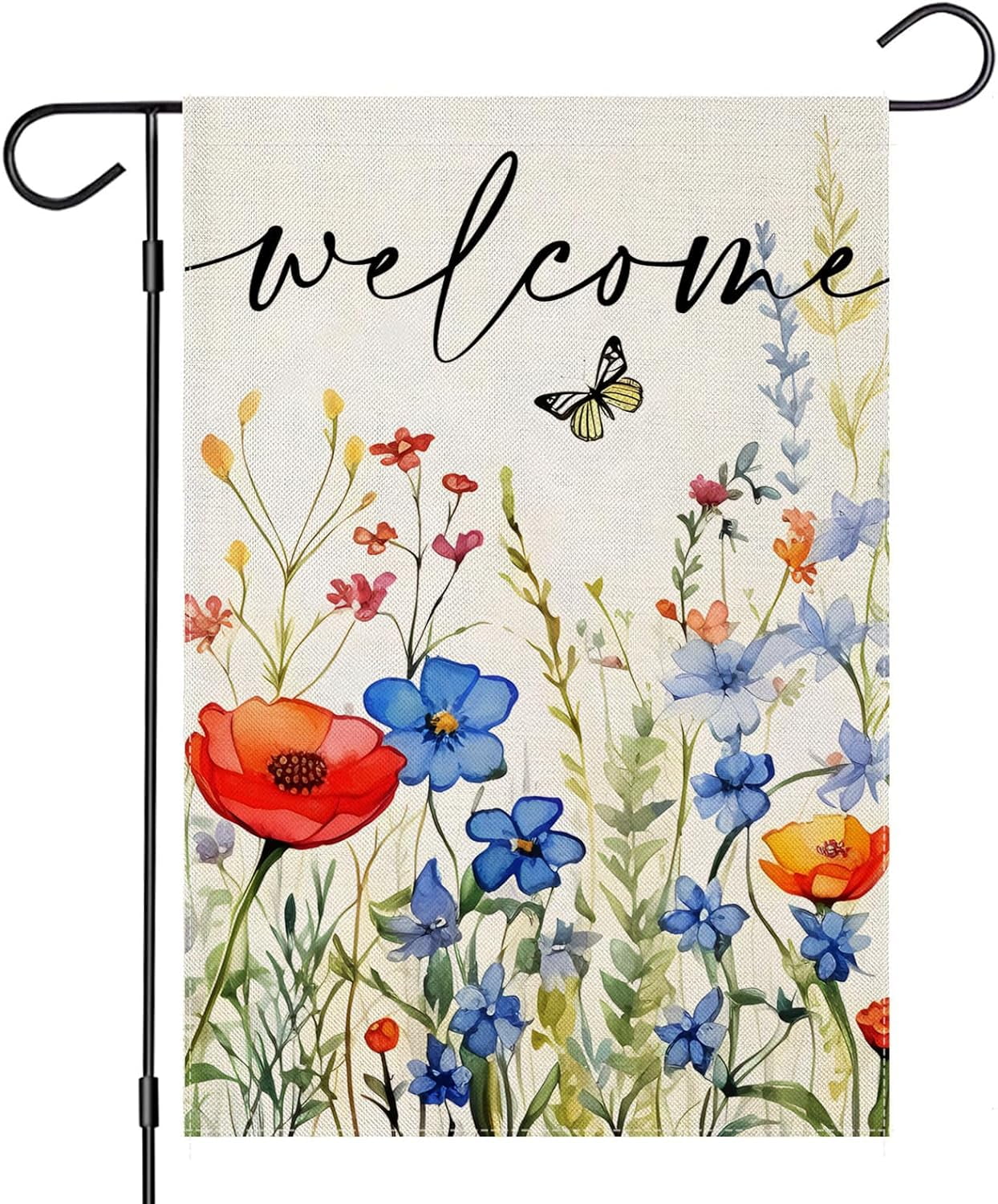 Welcome Summer Spring Garden Flags for Outside, Tulips Flowers in Mason ...