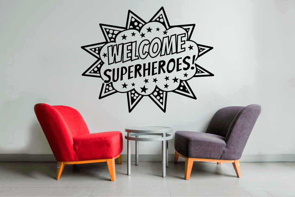 Welcome Superheroes Classroom Wall Decals Stickers Education ...