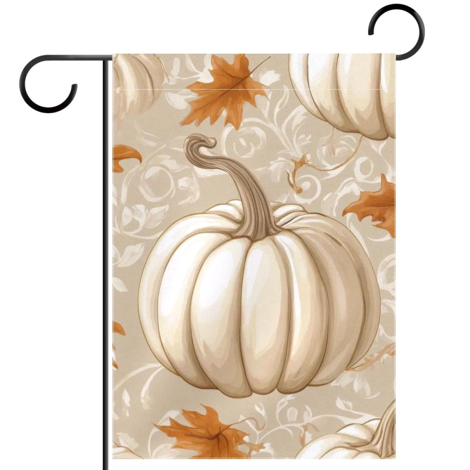 Welcome Thanksgiving Pumpkins Autumn and Fall Season Garden Flag ...