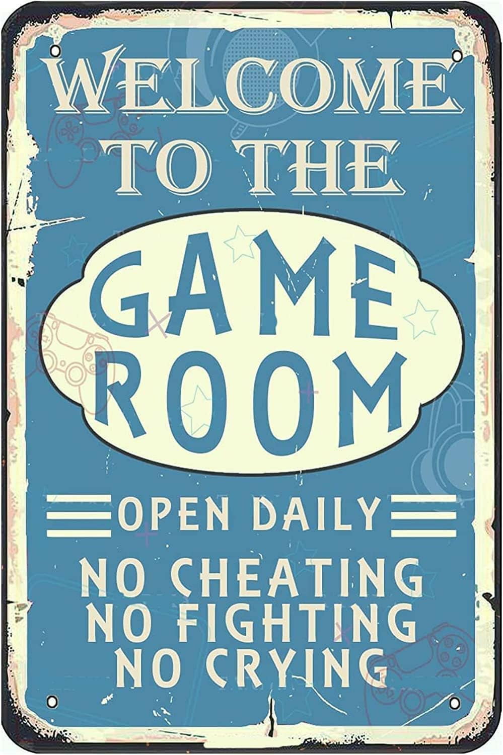 Welcome to The Game Room Open Daily Creative Tin Sign Funny Novelty ...