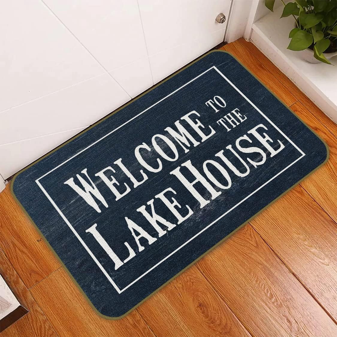 Welcome to The Lake House Decorative Doormat,Lake House Floor Mats ...