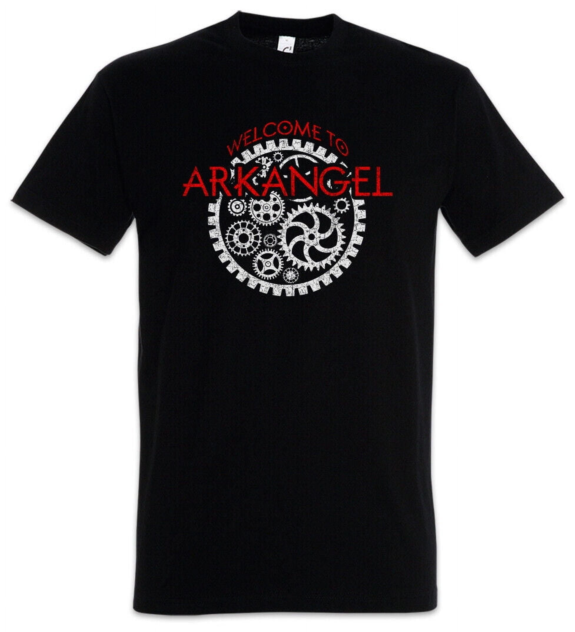 Welcome To Arkangel T-Shirt Mortal Predator Engines Cities Symbol Logo ...