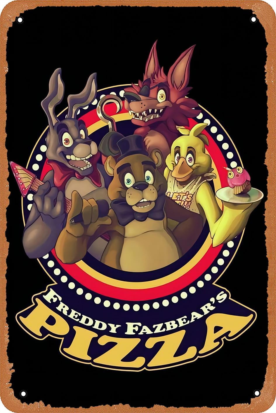 Welcome To Freddy Fazbear's Pizza! Poster Retro Metal Tin Sign 8x12 ...