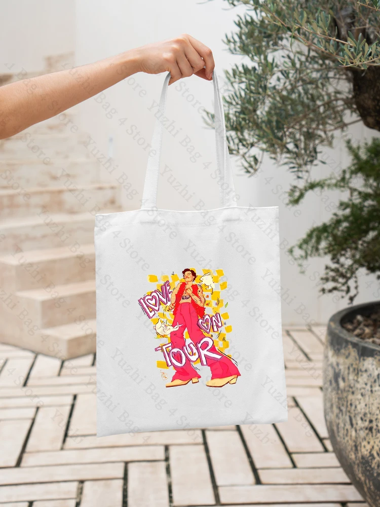 Welcome To Harry's House Pattern Canvas Tote Bag Best Gift for Harry's Fans HS Merch Essentials ...