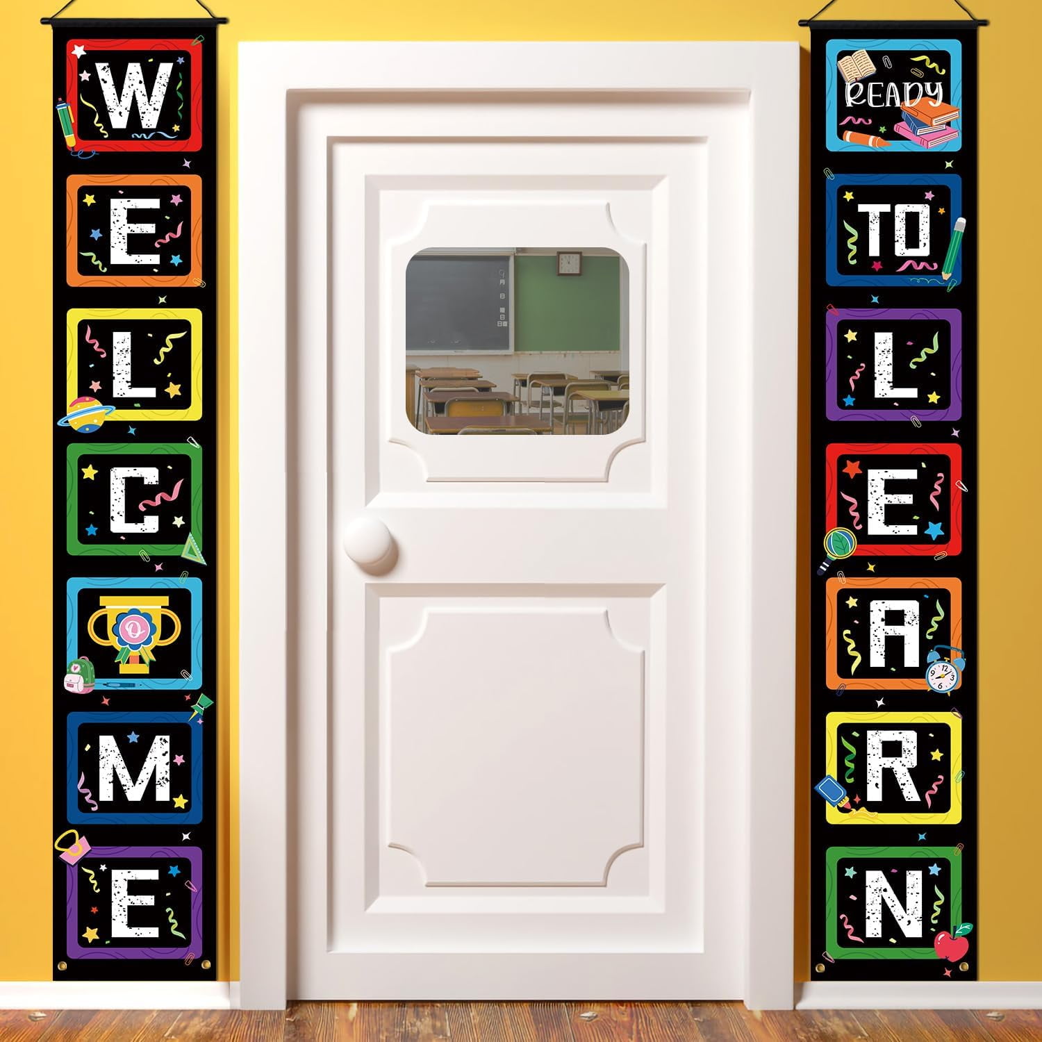 Welcome To Learn Porch Banner, First Day Of School Porch Sign Welcome ...