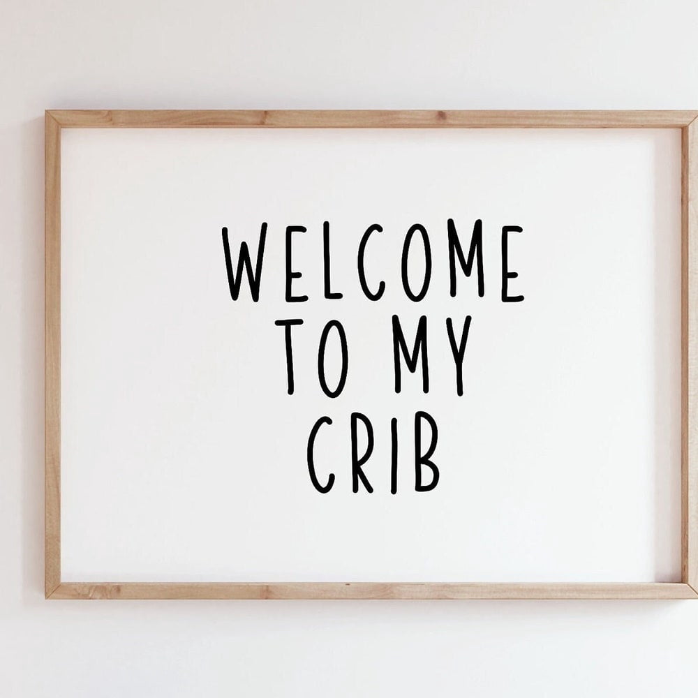 Welcome To My Crib Print Wall Art Above The Crib Landscape Nursery Wall ...
